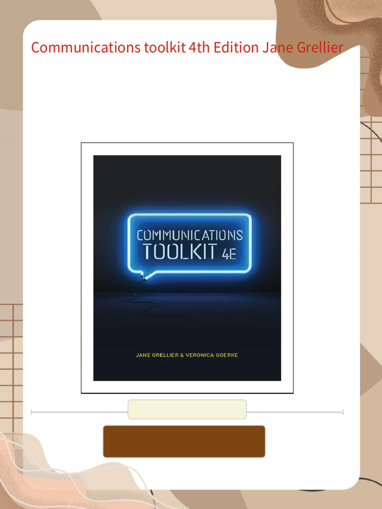 6935Communications toolkit 4th Edition Jane Grellier - Read the ebook ...