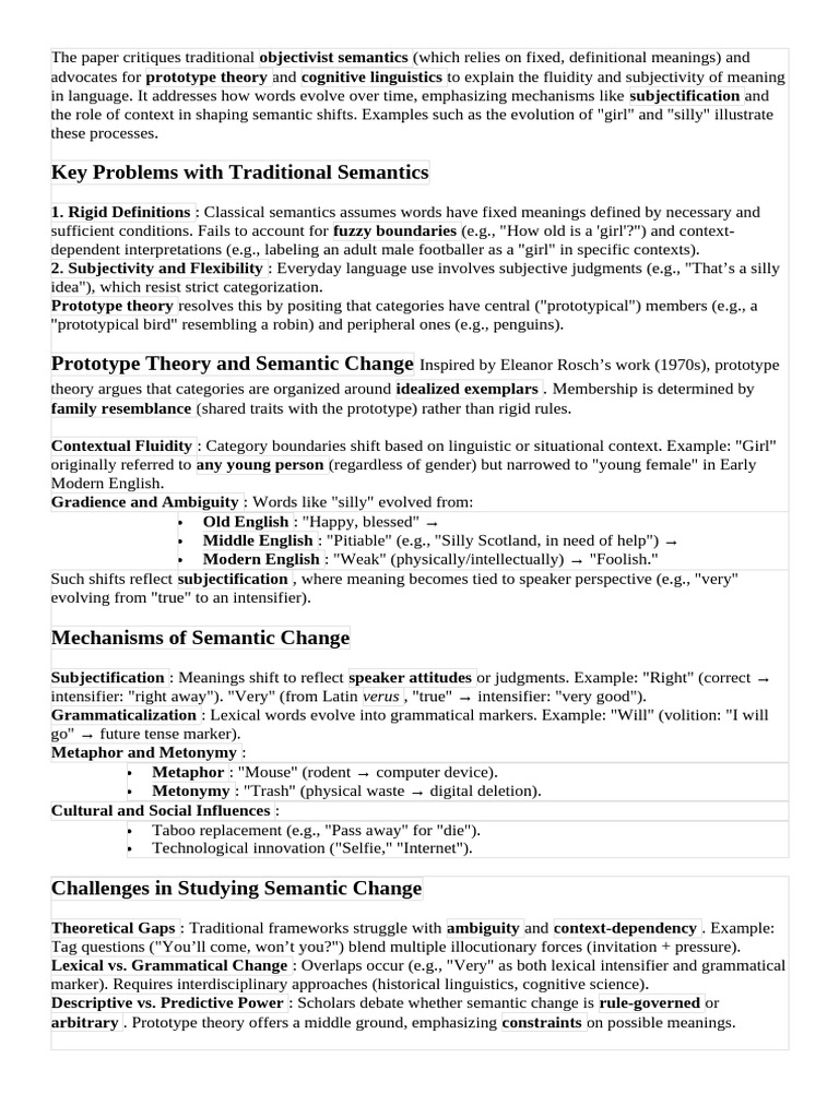 Traditional Objectivist Semantics | PDF | Semantics | Semiotics