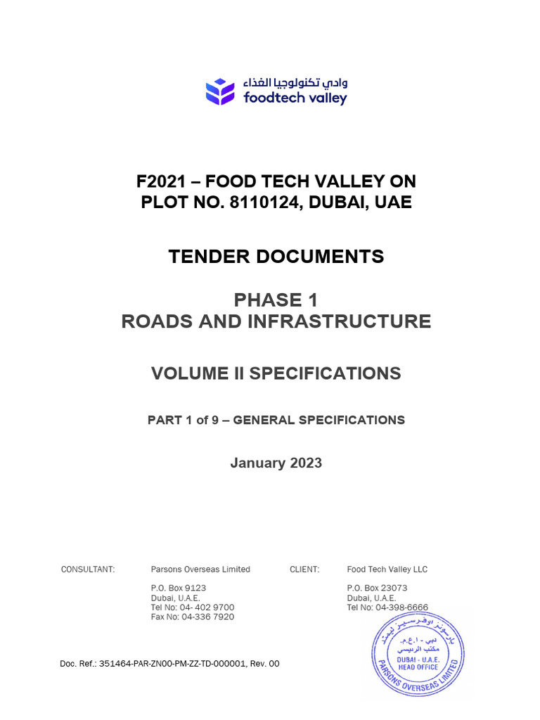 Vol II - Part 1 of 9 (NTT 01) | PDF | Specification (Technical Standard) | Sanitary Sewer