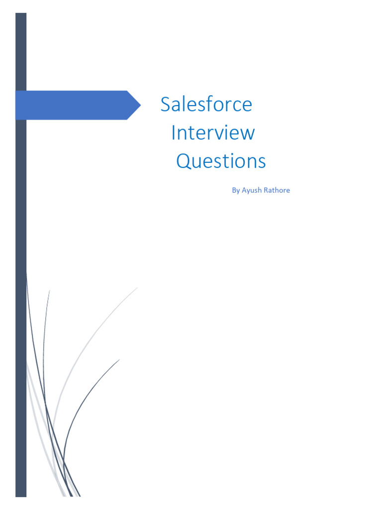 Salesforce Developer Interview Questions | PDF | Class (Computer Programming) | Java Script