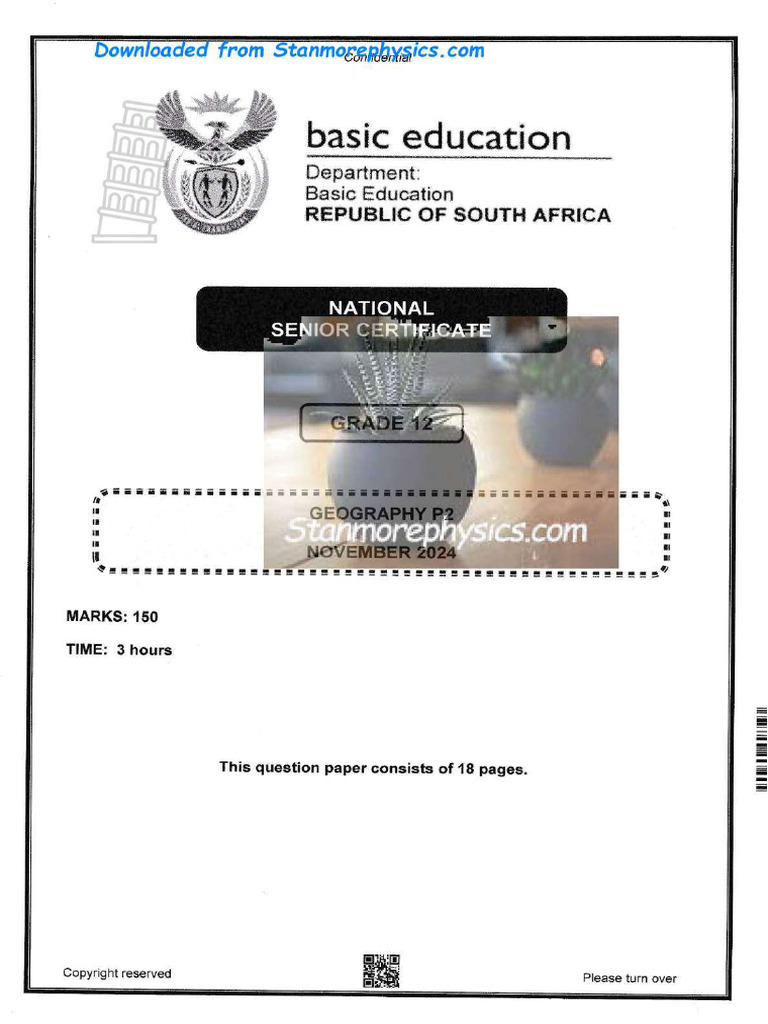 NSC Geography Grade 12 November 2024 P2 Only | PDF