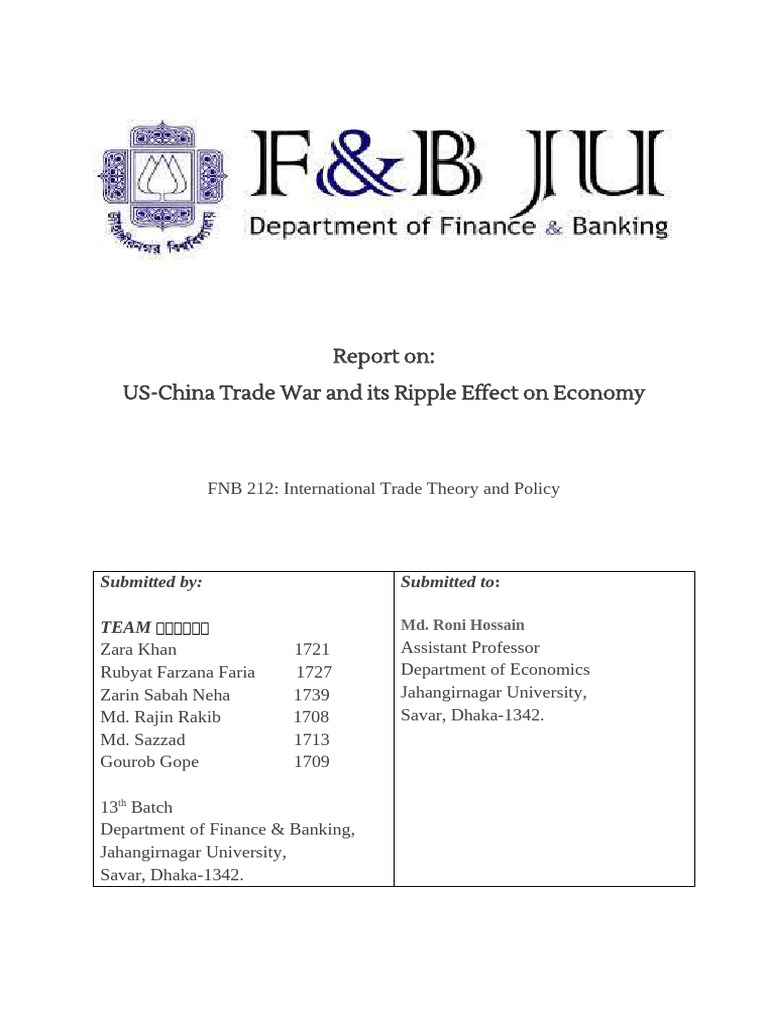Team - FNB 51 - 212 Report | PDF | Tariff | World Trade Organization