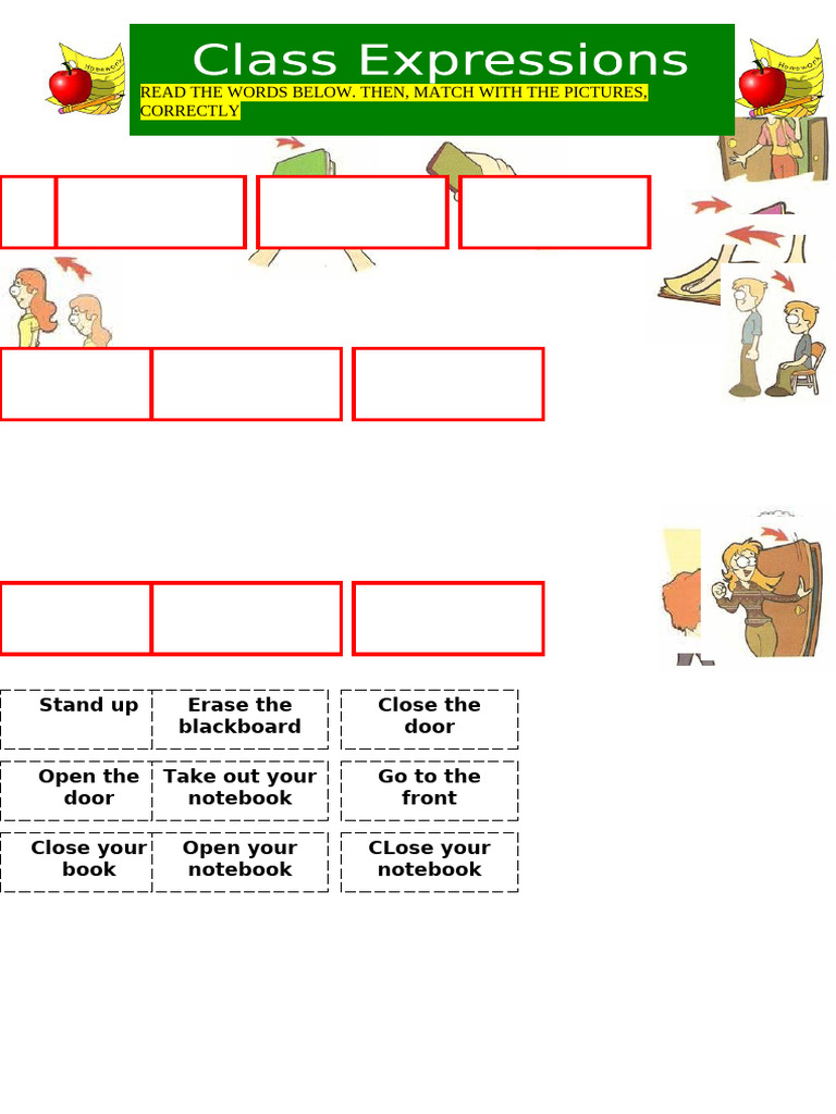 Classroom Commands Worksheet 3 | PDF