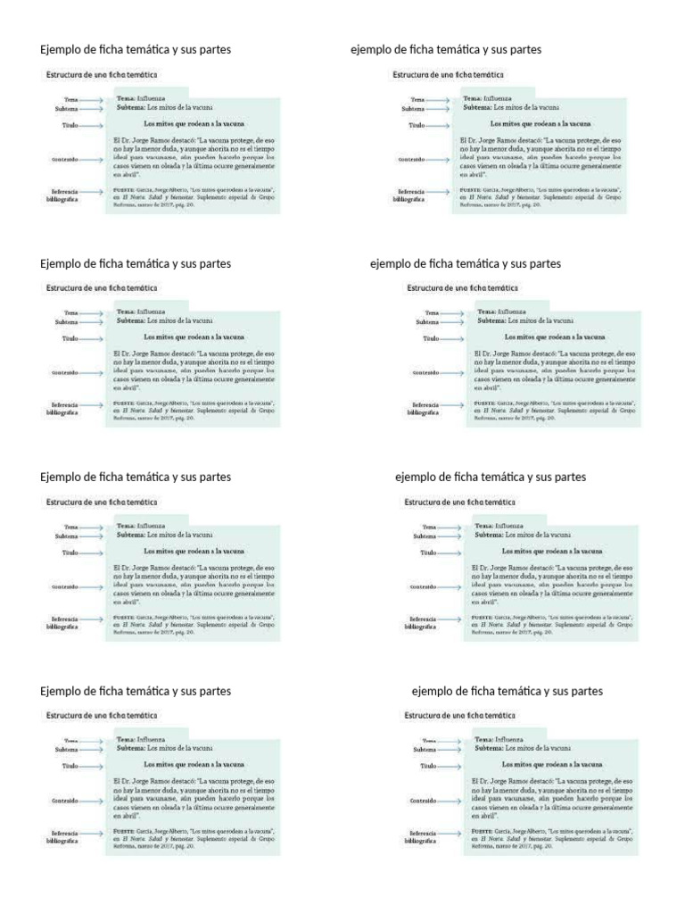 Ejemplo de Ficha Temática y Sus Partes Ejemplo de Ficha Temática y Sus ...