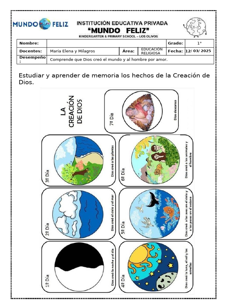 La Creación 2. Imagen y Texto de Estudio | PDF