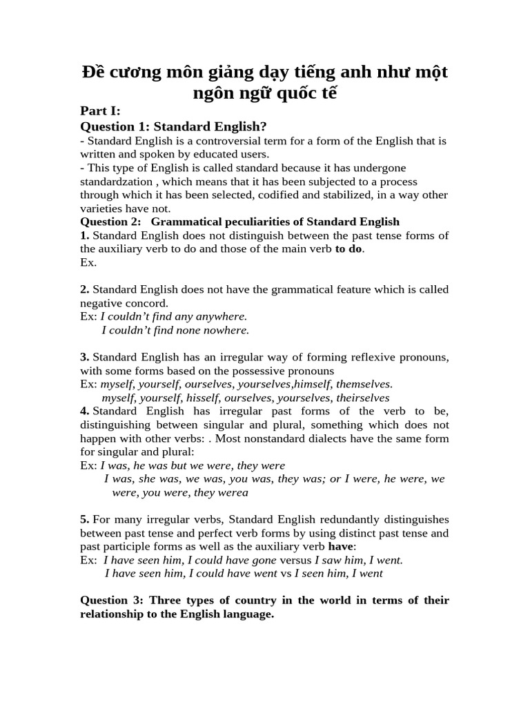 e - Cu - o - Ng-Mo - n-GDTA - Docx Filename UTF-8''Đề-cương-môn-GDTA | PDF | English Language ...