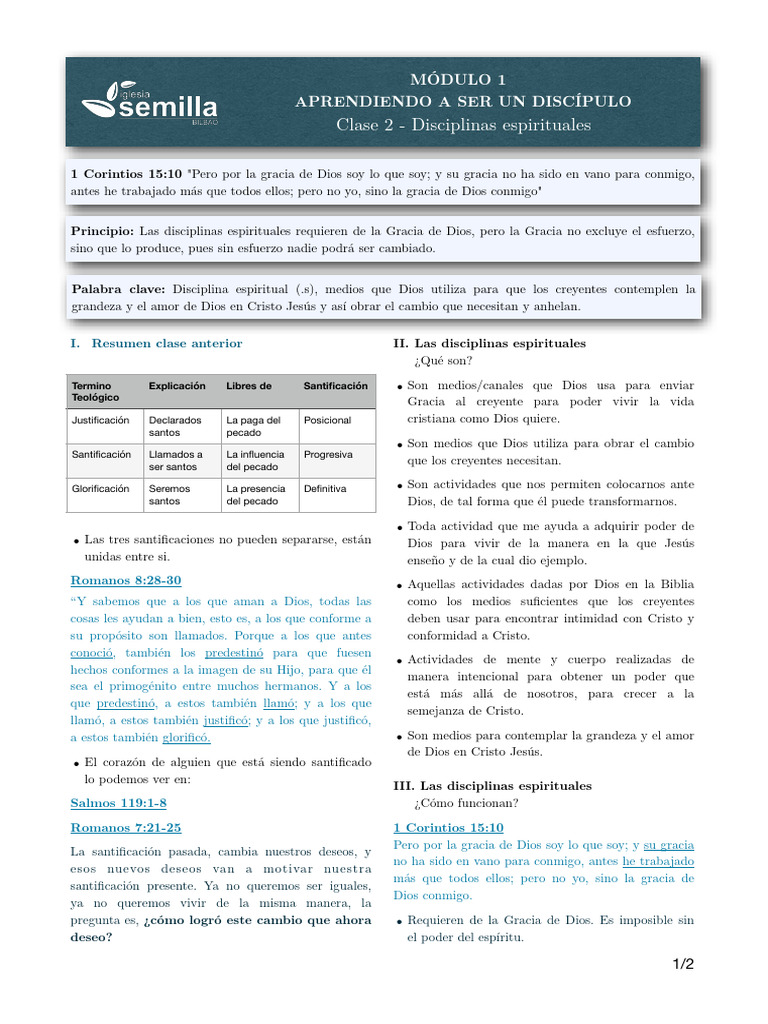 7 Disciplinas Espirituales Esenciales | PDF | Gracia divina | Dios