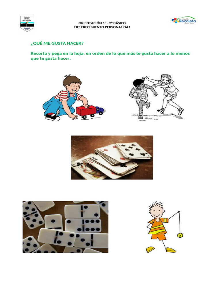 CRECIMIENTO PERSONAL 1° y 2° BÁSICO | PDF