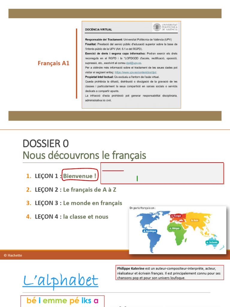 Introduction au français A1 | PDF | Langues | Études des langues étrangères