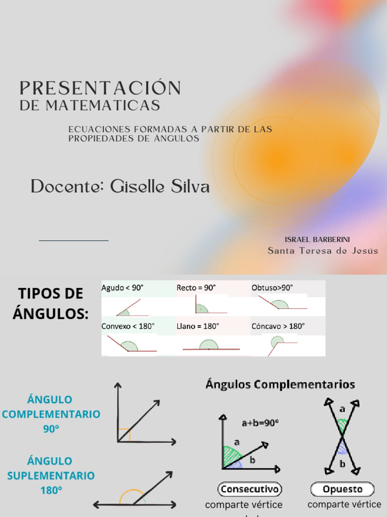 Presentacion Matematica. Ángulos | PDF