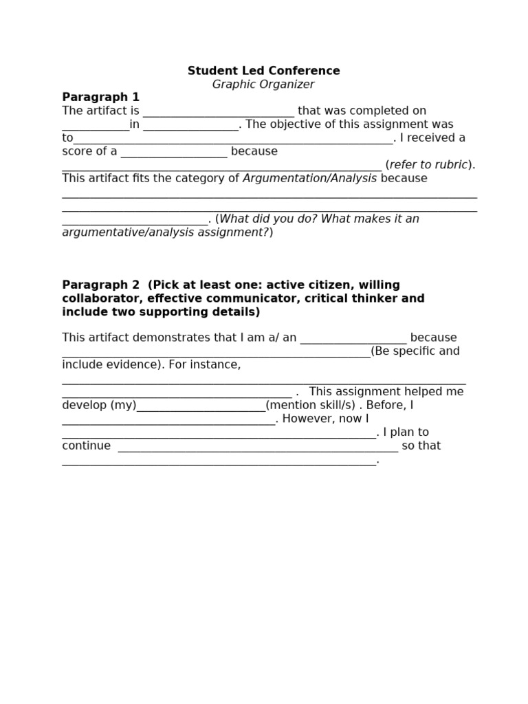 SLC Graphic Organizer Template | PDF