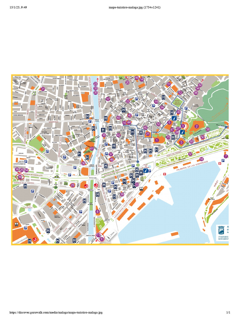 Mapa Turistico Malaga | PDF