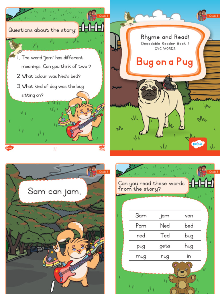 Za HL 1678454132 Grade 1 Phonics Rhyme and Read Decodable Reader Book 2 ...