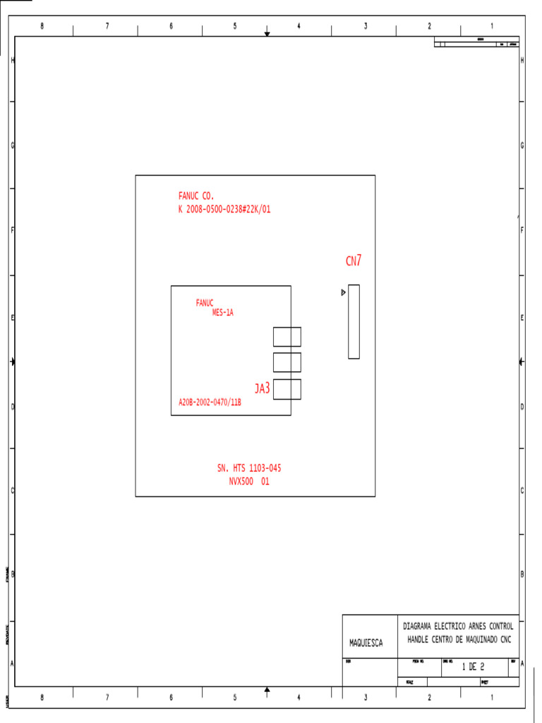 Diagrama Electrico Arnes Centro de Maquinado CNC 1 de 2 | PDF