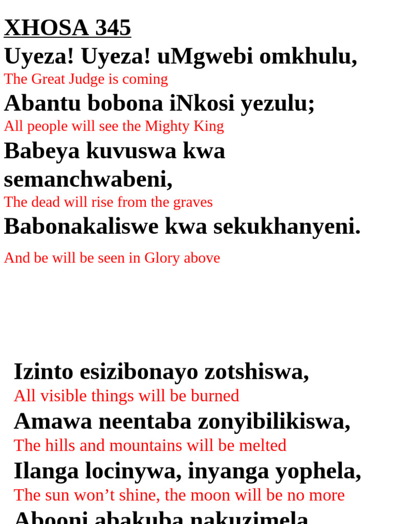 X345 Uyeza! Uyeza! UMgwebi Omkhulu | PDF