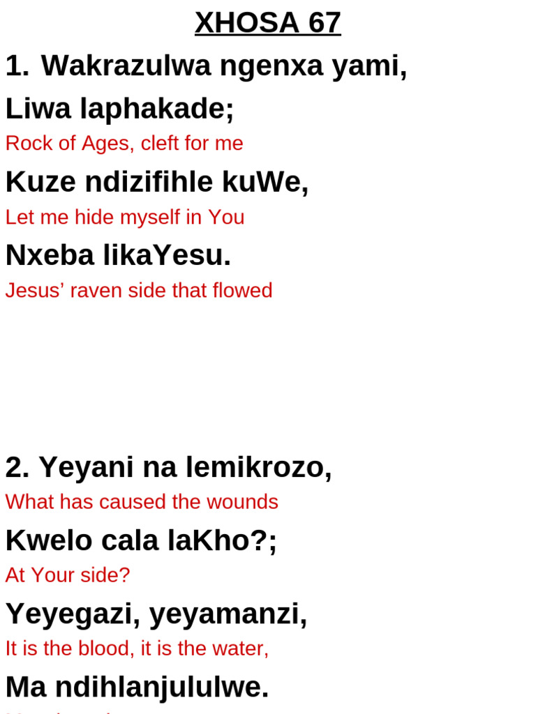 X067 Wakrazulwa Ngenxa Yami | PDF