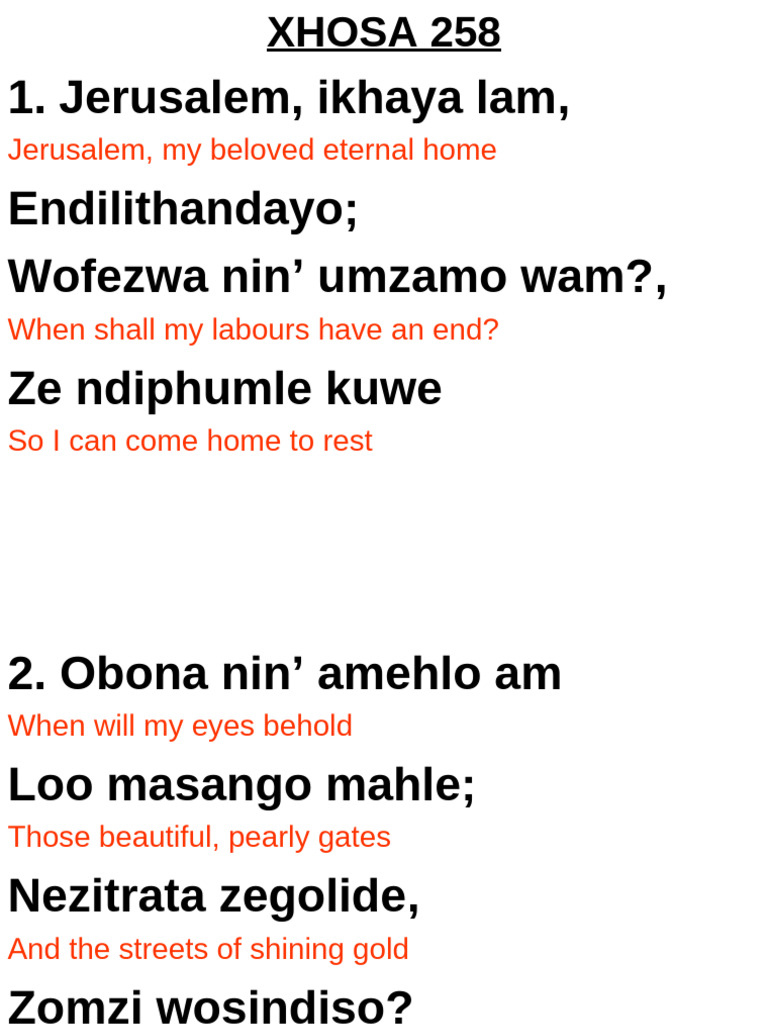 X258 Jerusalem, Ikhaya Lam | PDF