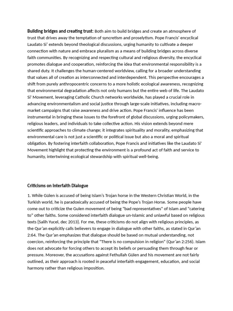 Building Bridges and Creating Trust | PDF | Interfaith Dialogue | Faith