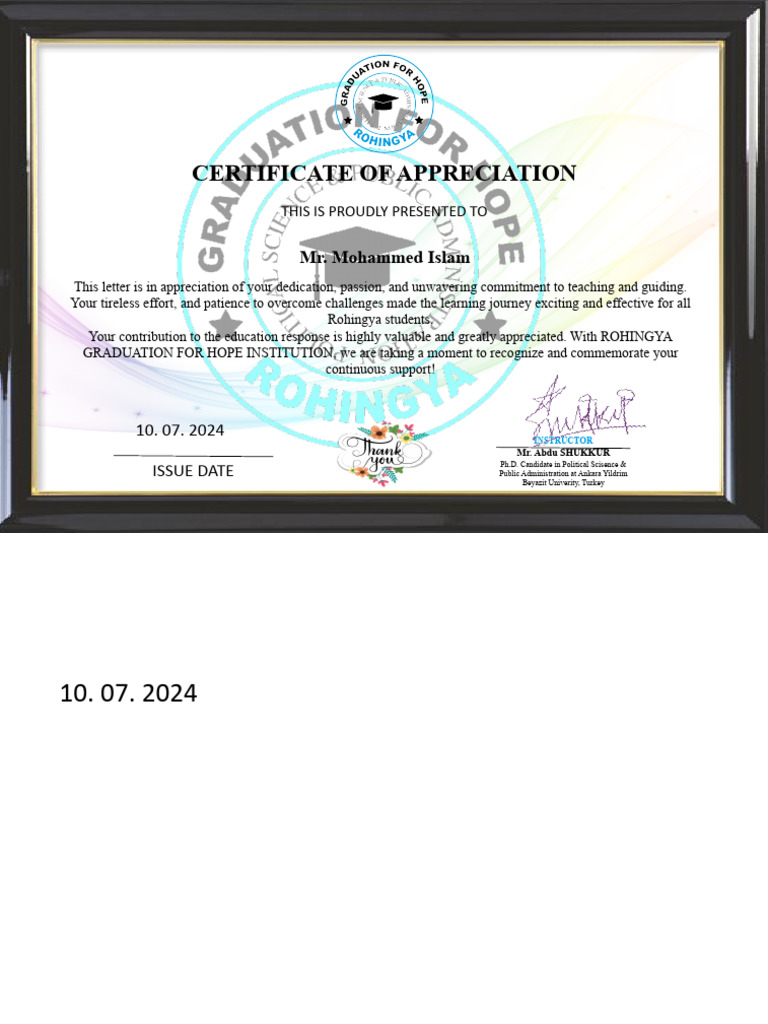 Certificate of Appreciation for Trainer | PDF