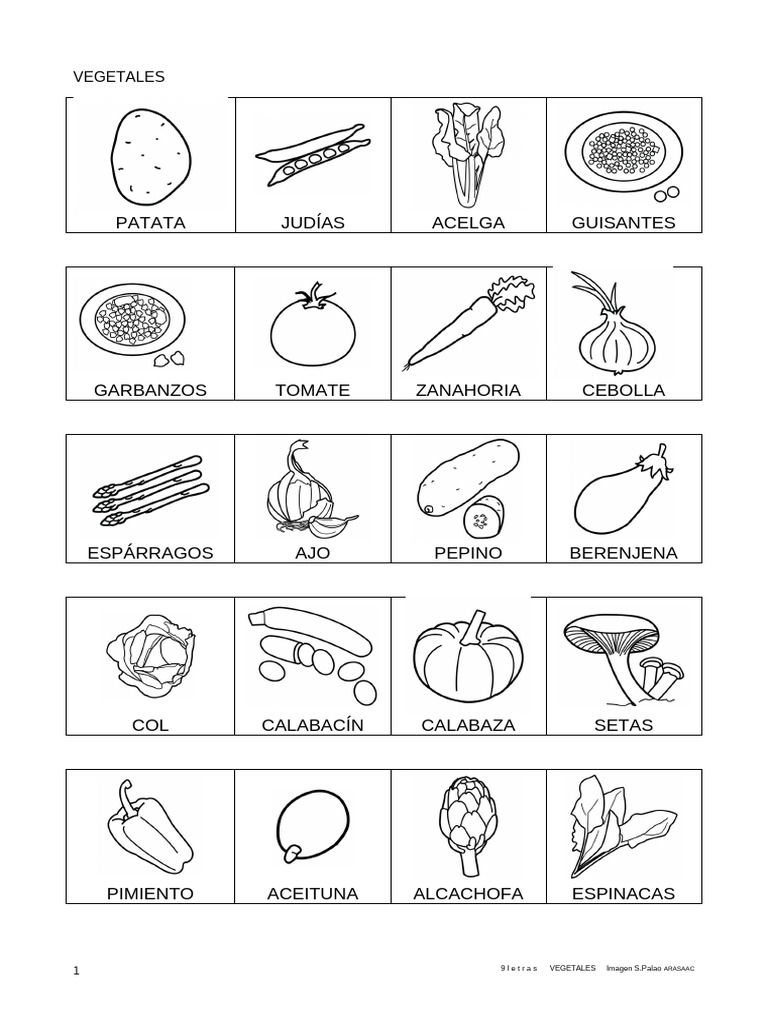 Lista de Vegetales y Usos Comunes | PDF | Vegetales | Alimentos