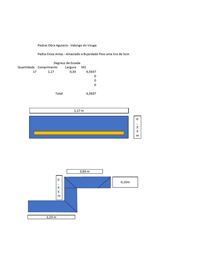 Medidas Pedras - Escada | PDF