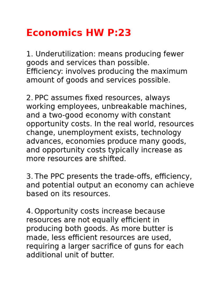 Economics HW | PDF