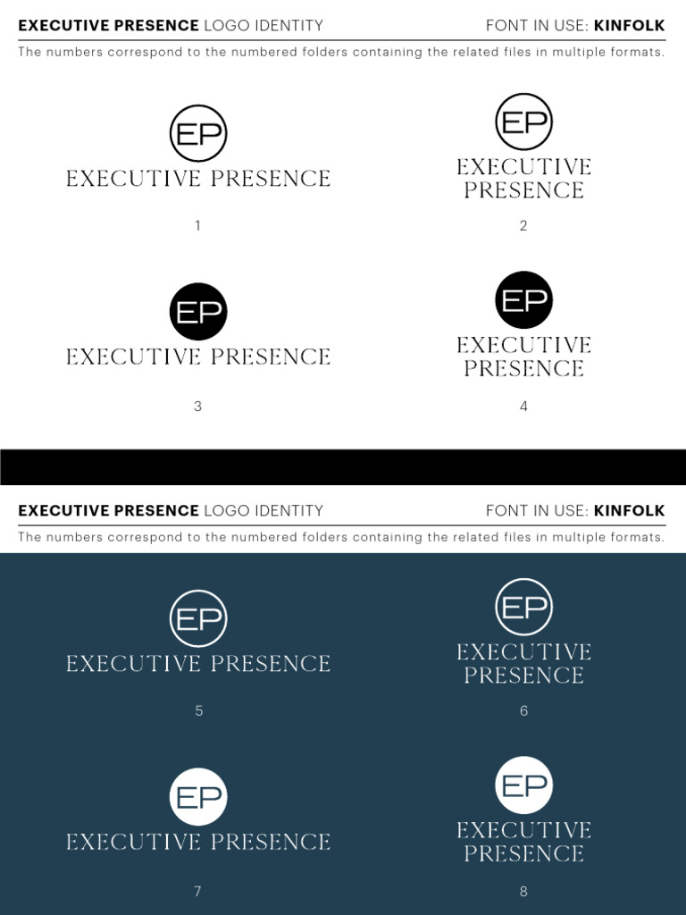 Executive Presence BRAND GUIDELINE | PDF | Sans Serif Typefaces | Typefaces