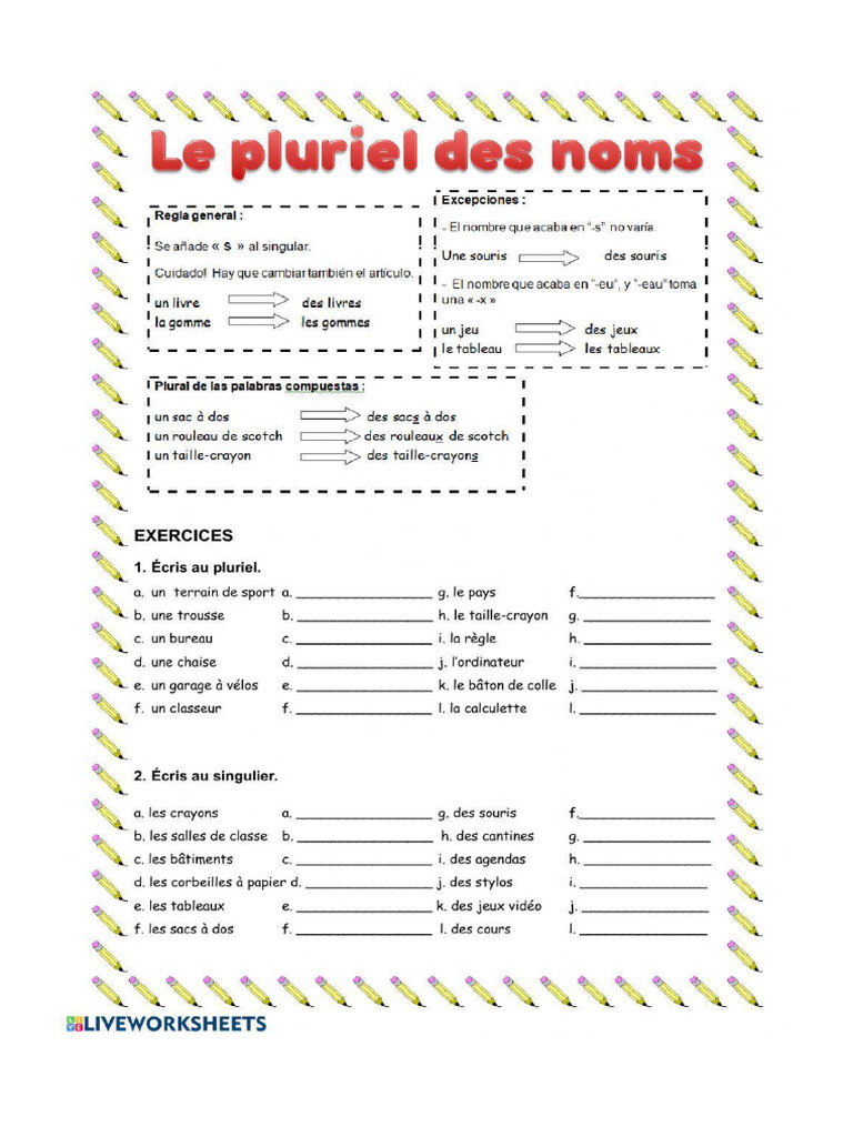 pluriel des noms | PDF