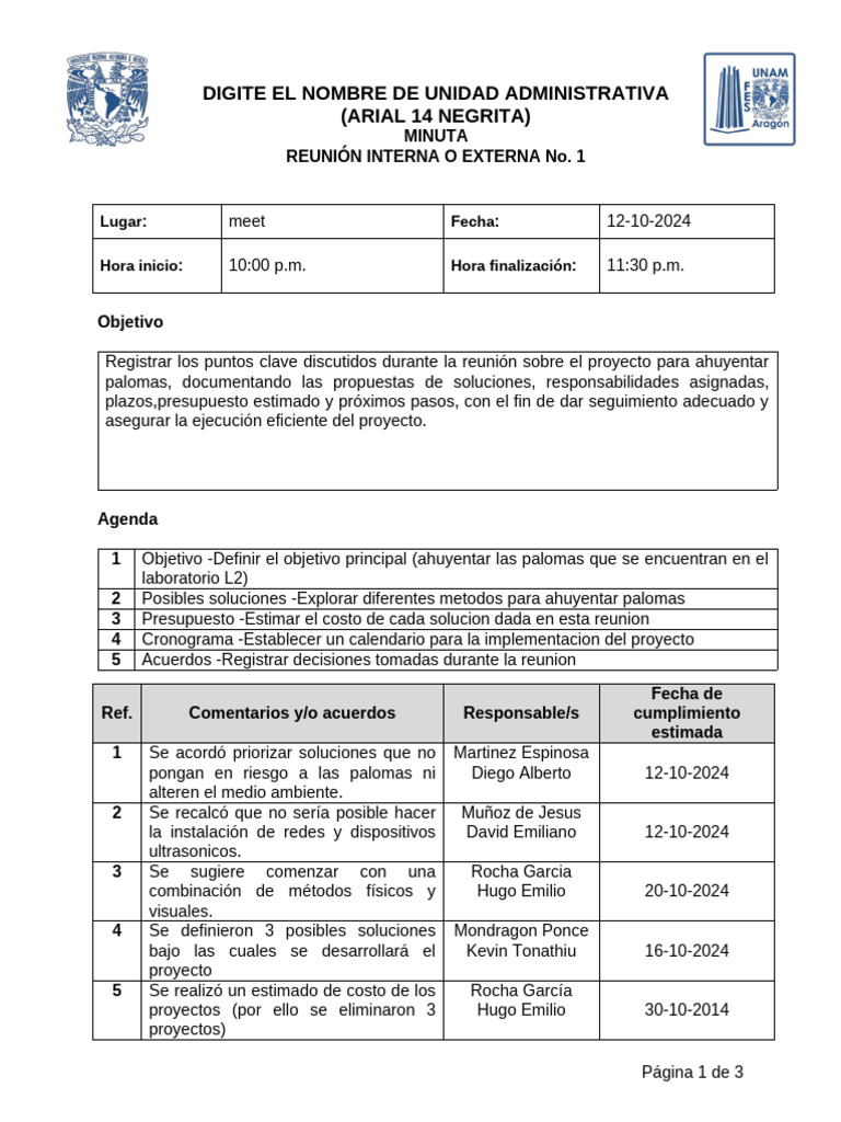 Formato Minutas | PDF