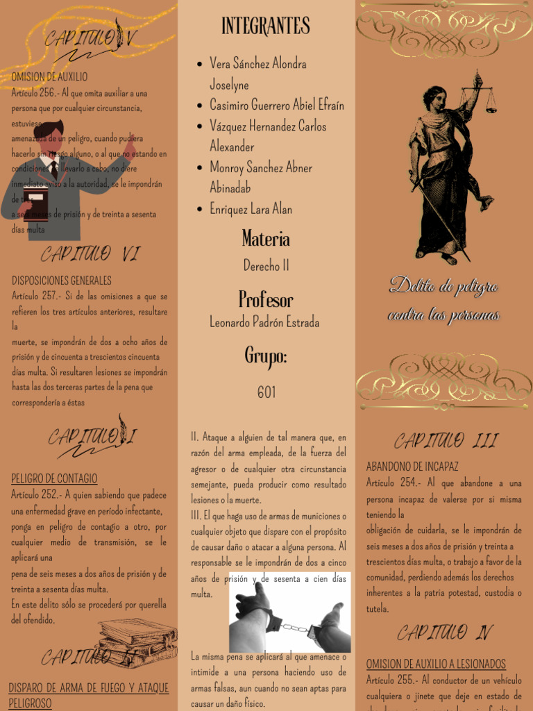 Tríptico (DERECHO) | PDF | Homicidio