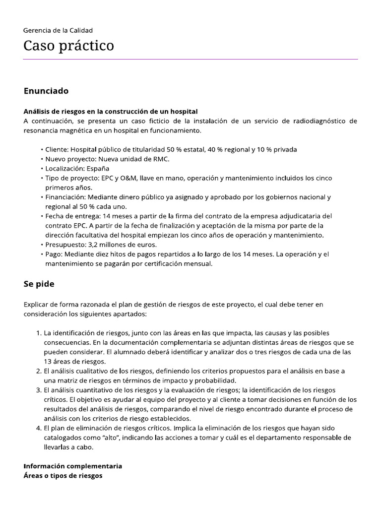 Caso Practico enunciado | PDF