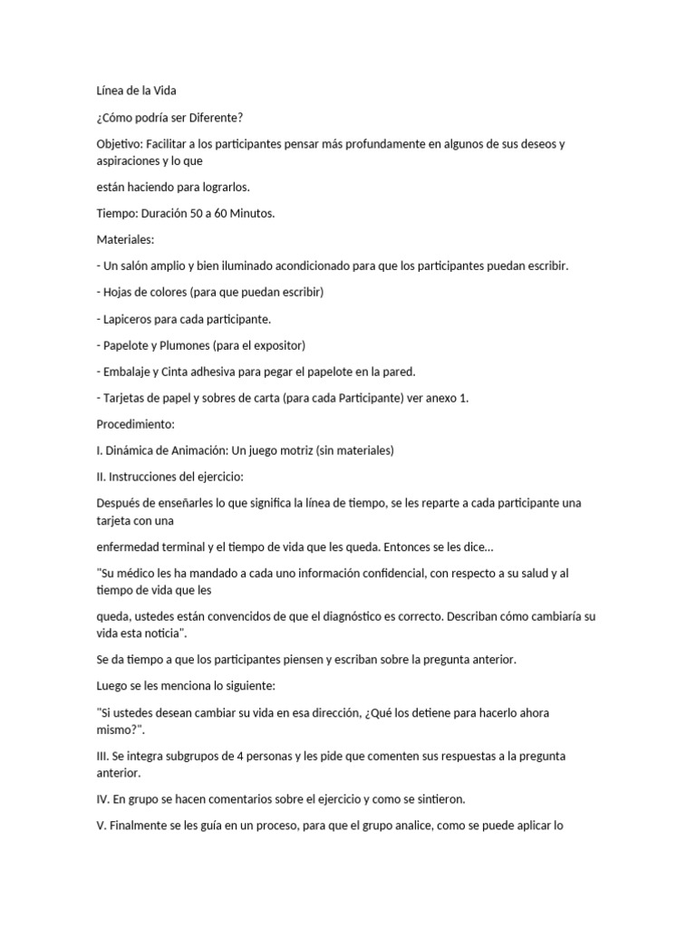 Línea de La Vida | PDF
