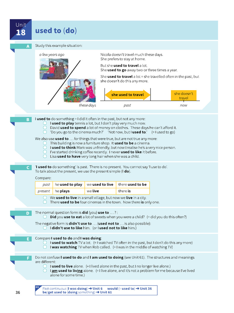 EGU - Unit 18 - Used To For Past Habits | PDF