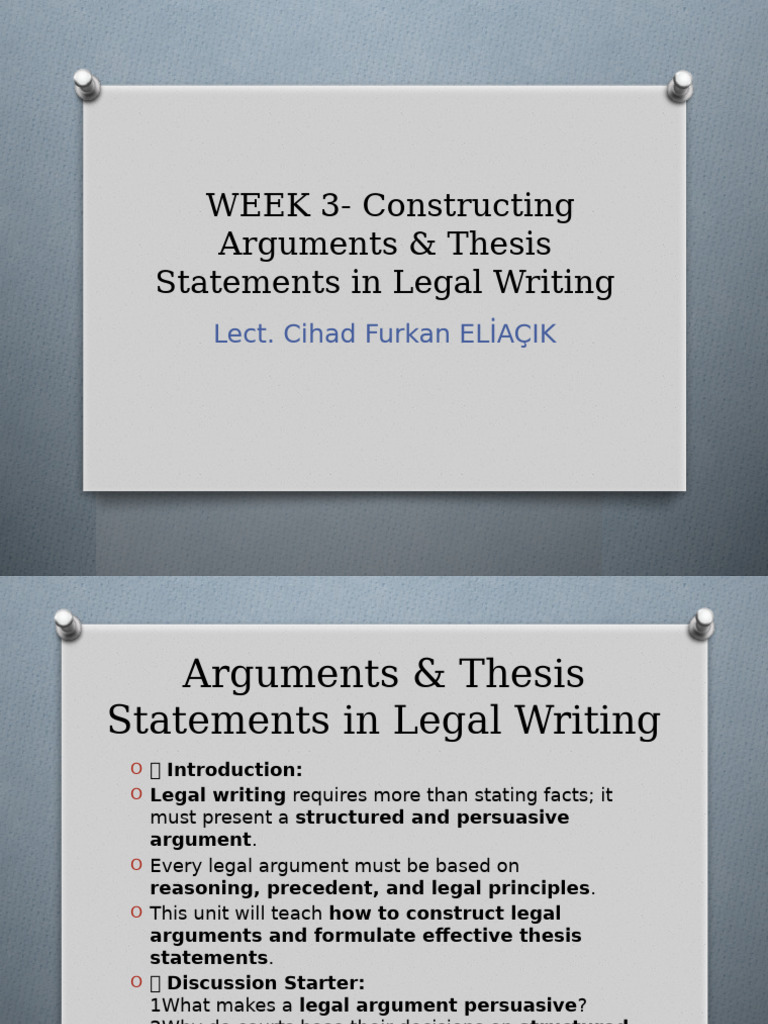 WEEK 3 - Constructing Arguments | PDF | Freedom Of Speech | Argument