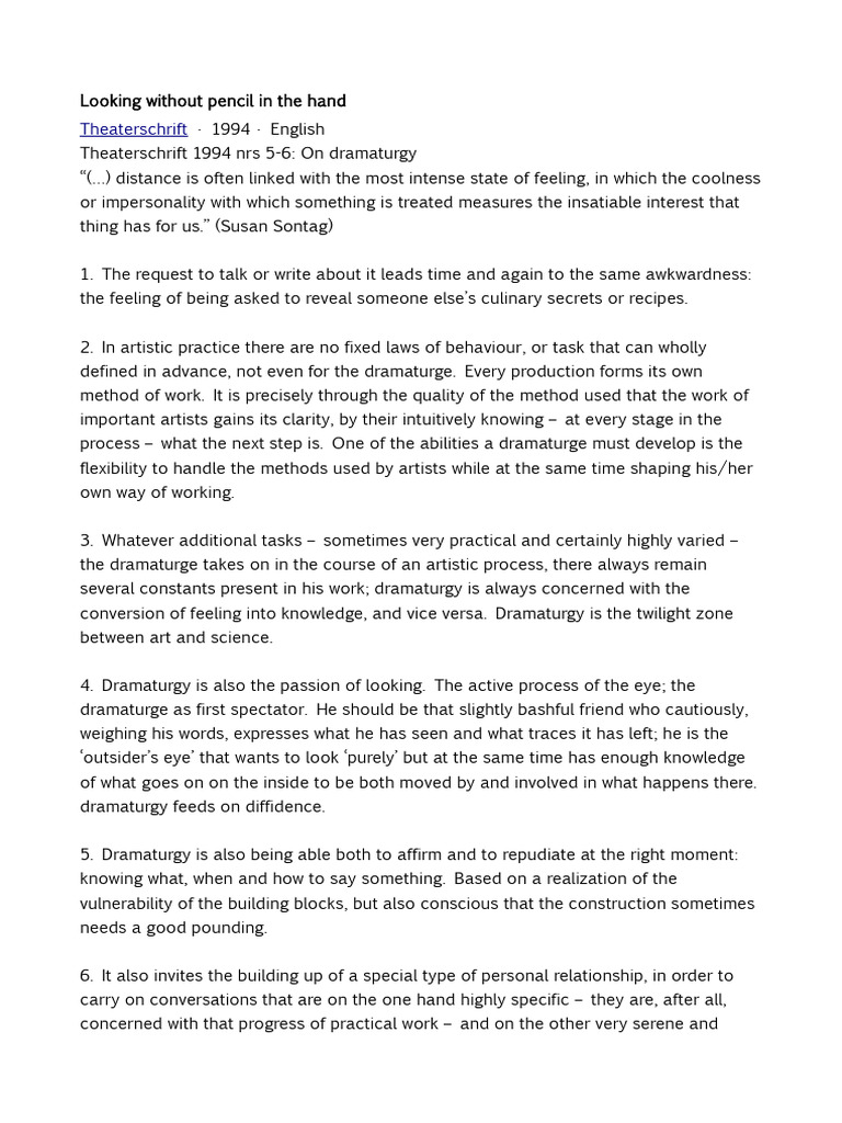 Looking Without A Pencil - Marina Van Kerkoven | PDF | Behavioural Sciences | Cognition