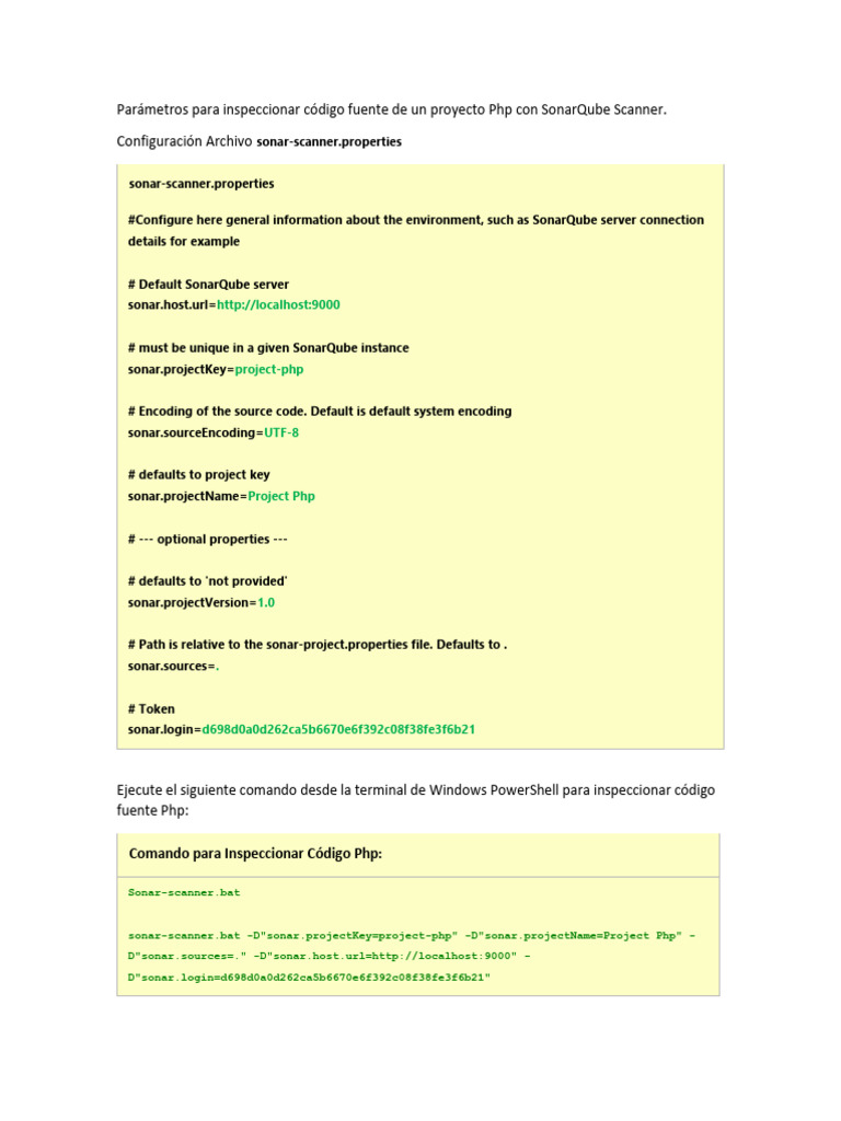 Comandos para Analizar Proyecto PHP | PDF