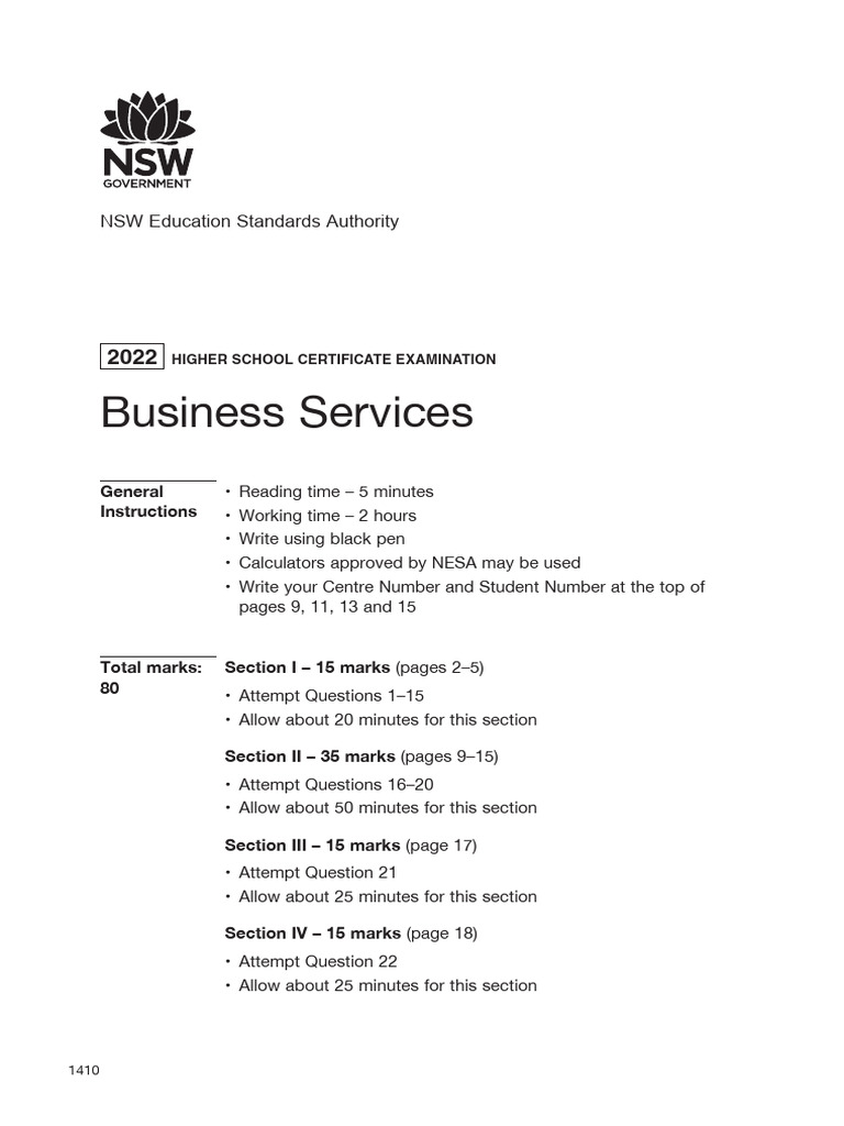 2022 HSC Vet Business Services | PDF