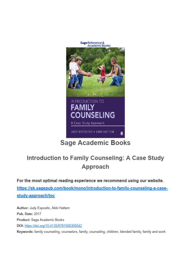 Family Counseling: Case Study Insights | PDF | Counseling Psychology ...