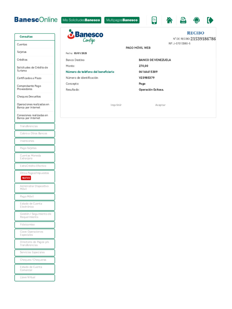Banesco Online | PDF