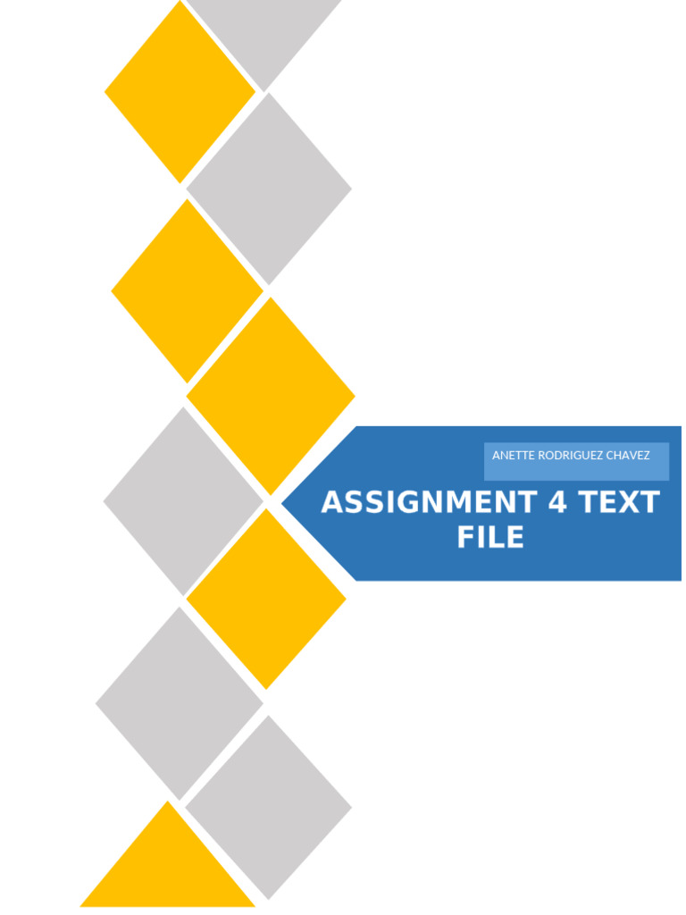 Assigmnet 4 Text File Tarea 4 | PDF