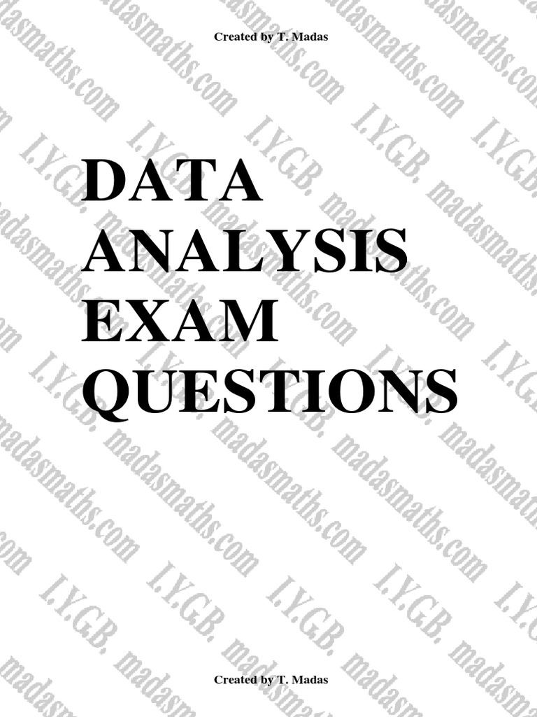 Data Analysis Exam Question New | PDF | Quartile | Descriptive Statistics