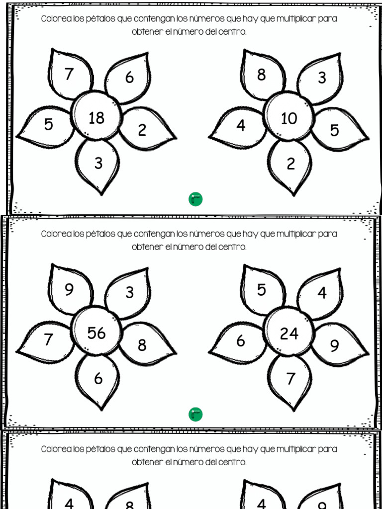 Flor de Las Multiplicaciones | PDF