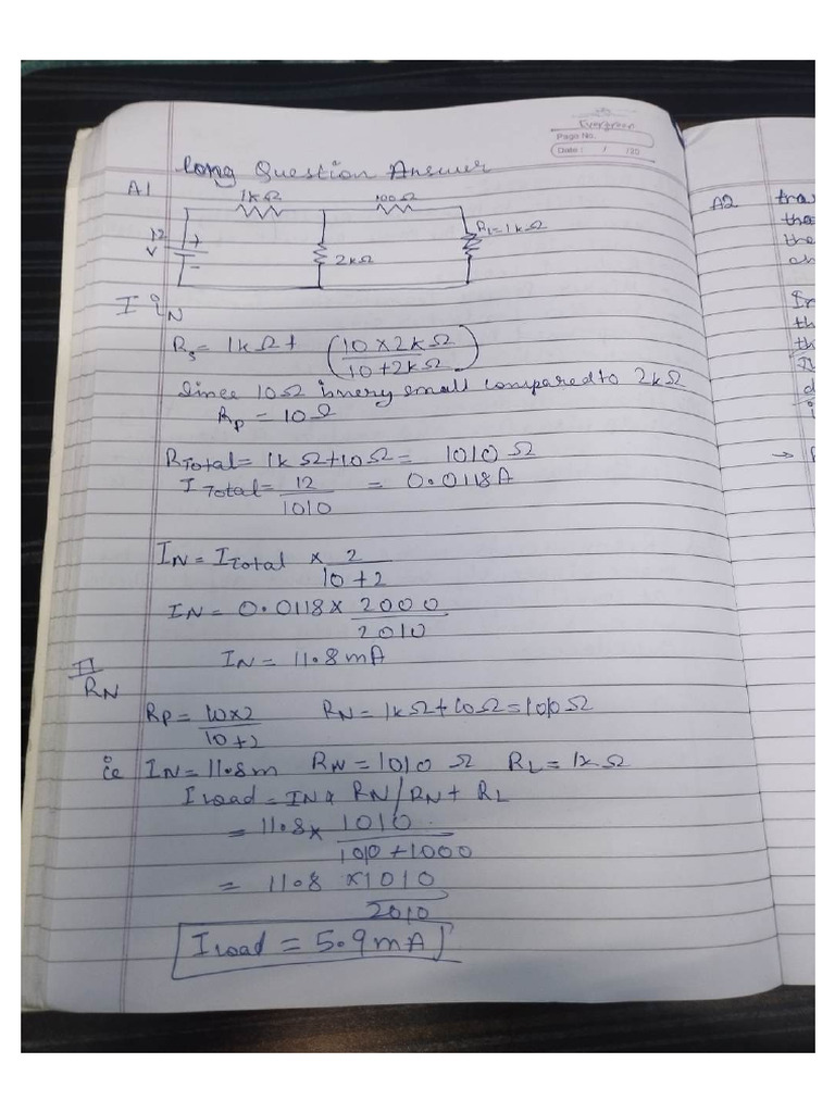 BEE QB MST-I .Long Ans-Compressed | PDF