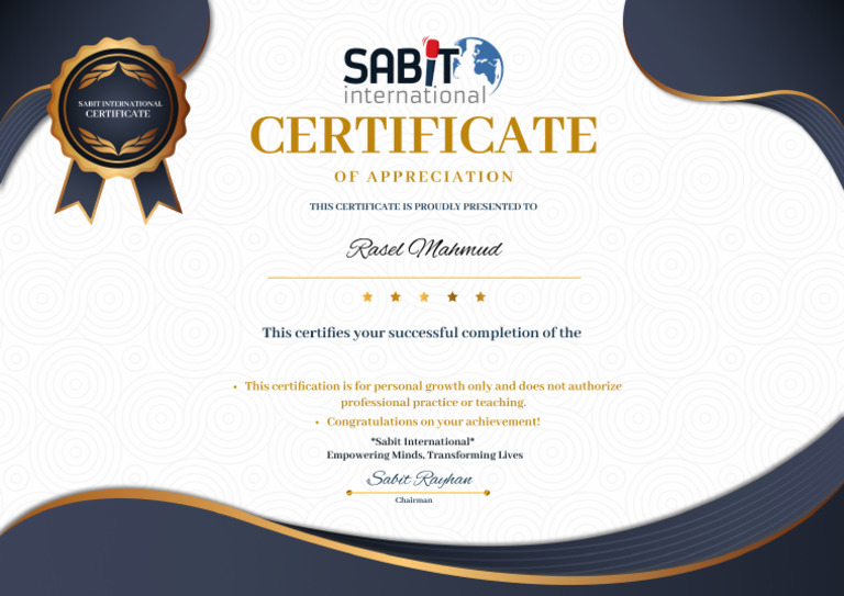 Course Certificate | PDF