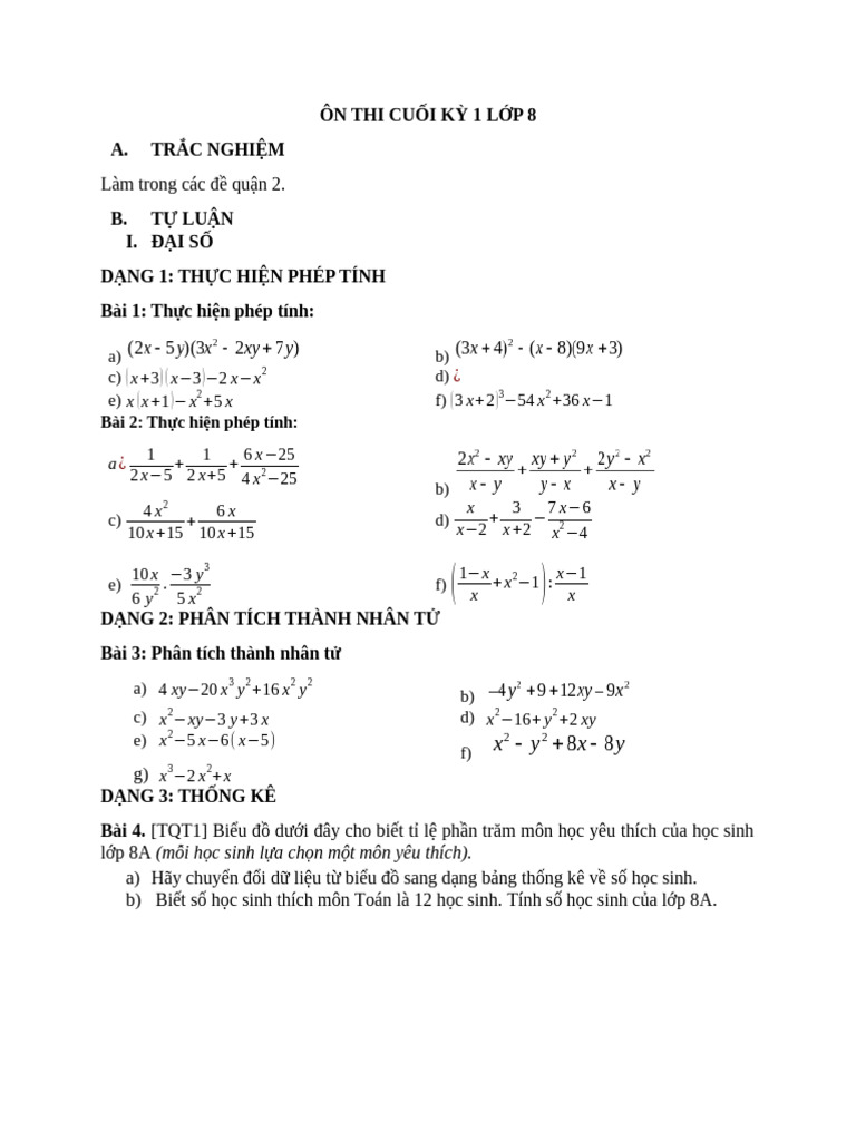 PHÂN TÍCH ĐỀ CK1 LỚP 8 | PDF