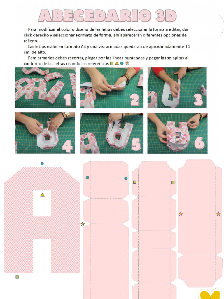 Abecedario 3D para Imprimir PDF | PDF
