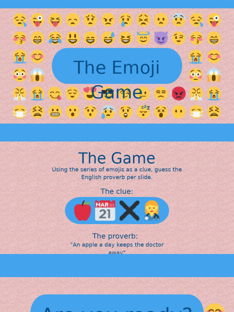 Fun Proverb Expressions Emoji Game Presentation | PDF