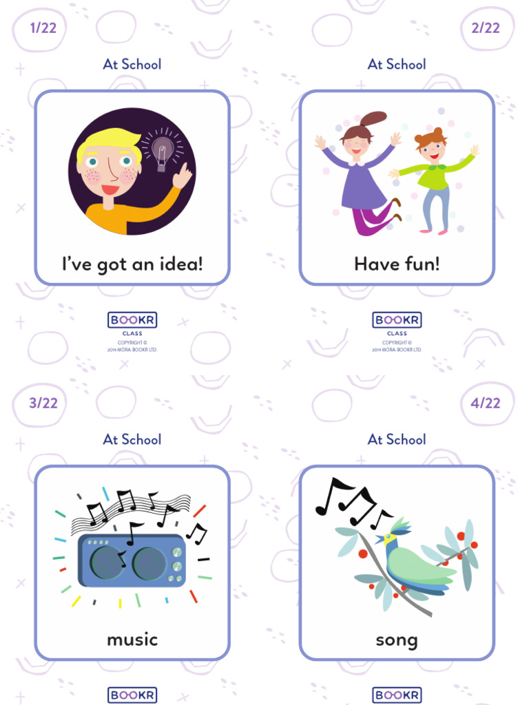 Actions and Activities at School | PDF