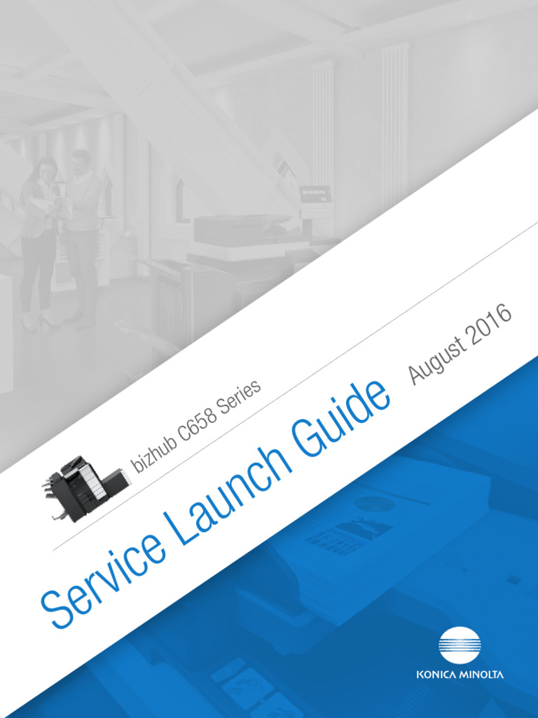 bizhubC658_C558_C458ServiceLaunchGuide (1) | PDF | Fax | Image Scanner