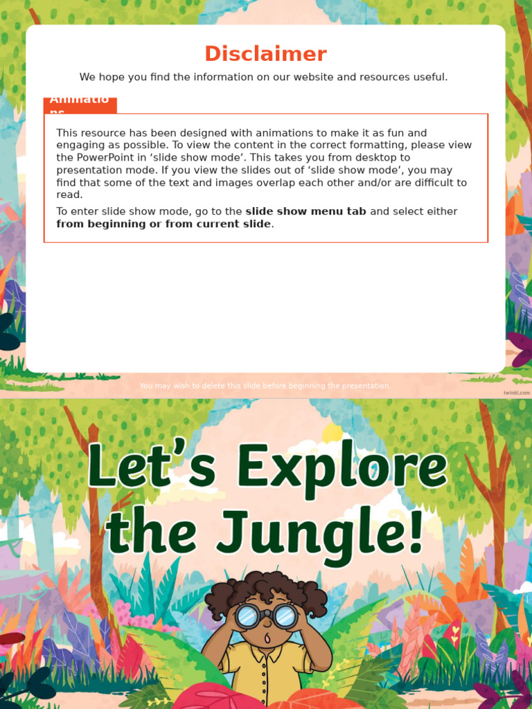 Let's Explore The Jungle! Role-Play Movement Activity PowerPoint | PDF ...